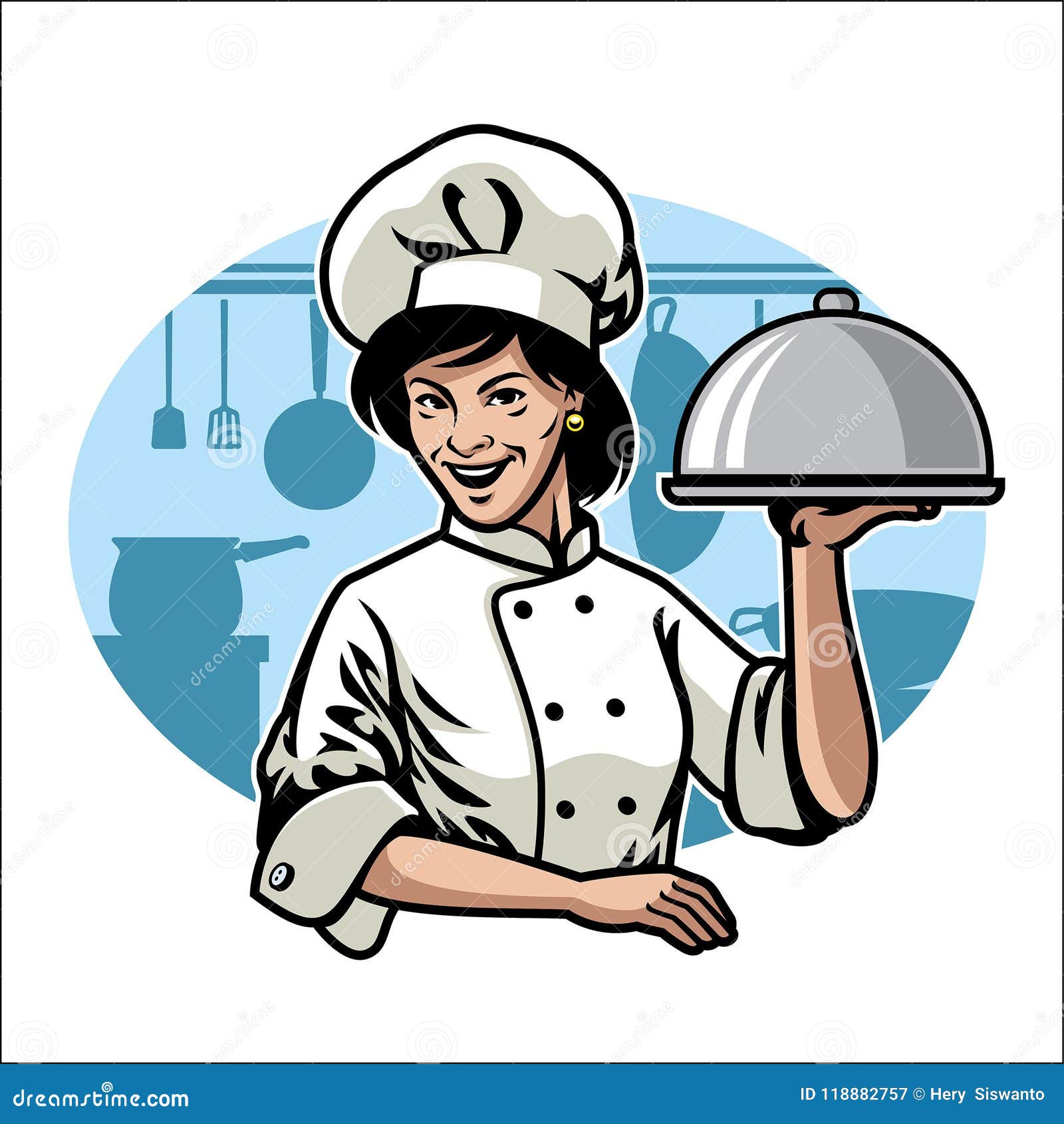 Woman chef design stock vector. Illustration of professional - 118882757