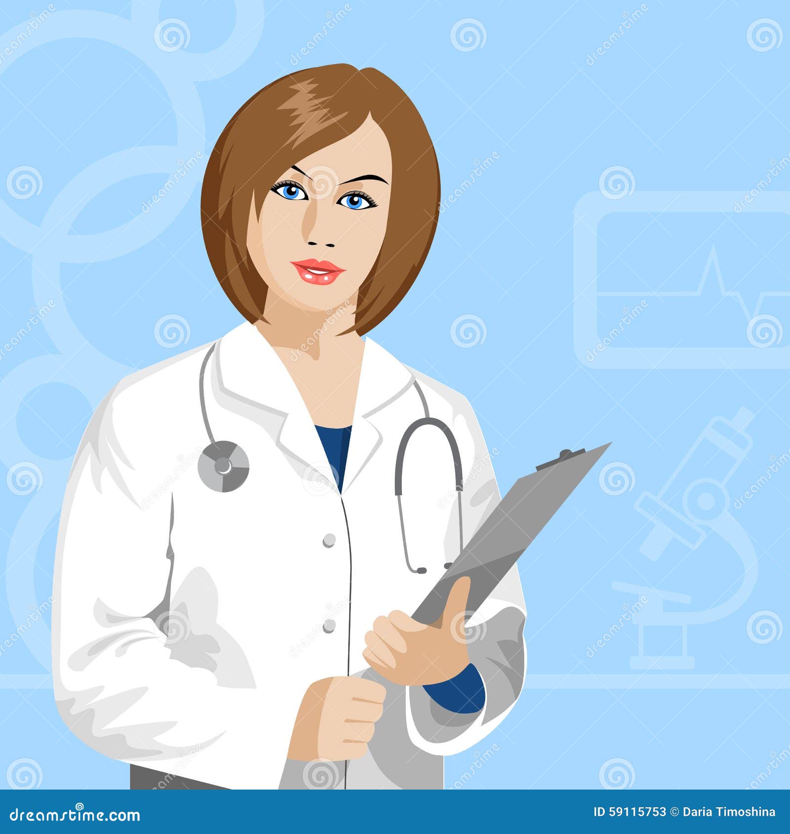 Vector woman doctor stock vector. Illustration of care - 59115753