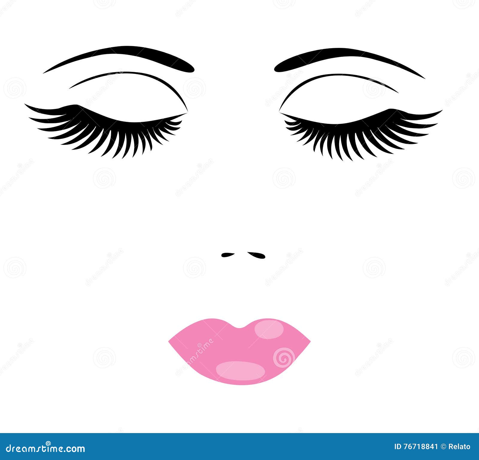 Vector Woman Face stock vector. Illustration of makeup - 76718841