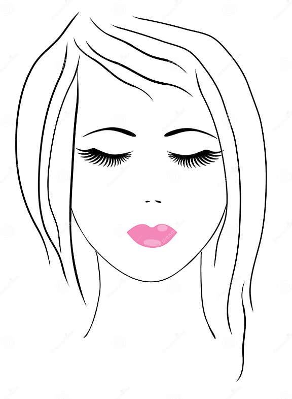 Vector Woman Face Stock Vector Illustration Of Lady 78168372