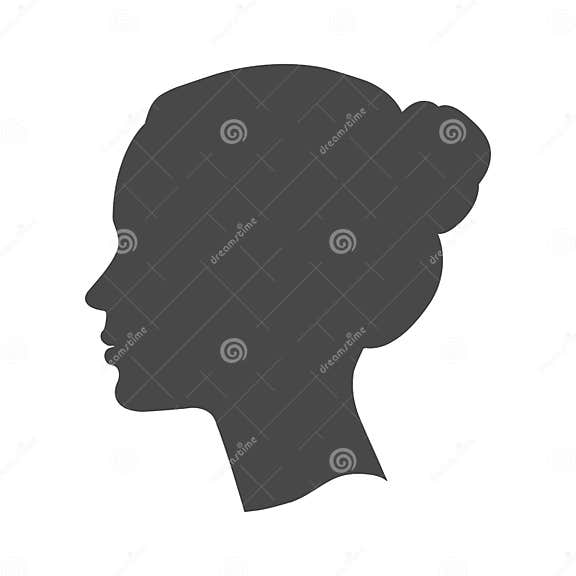 Vector Woman Face In Profile Portrait Of Girl Looking Side And Front