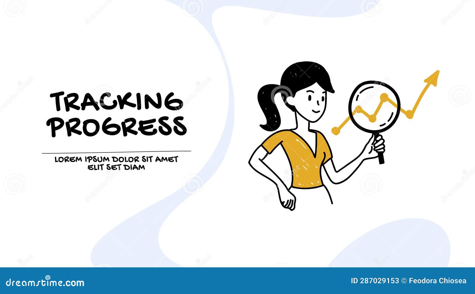Vector of a Woman Tracking Her Personal Progress in Achieving Project ...