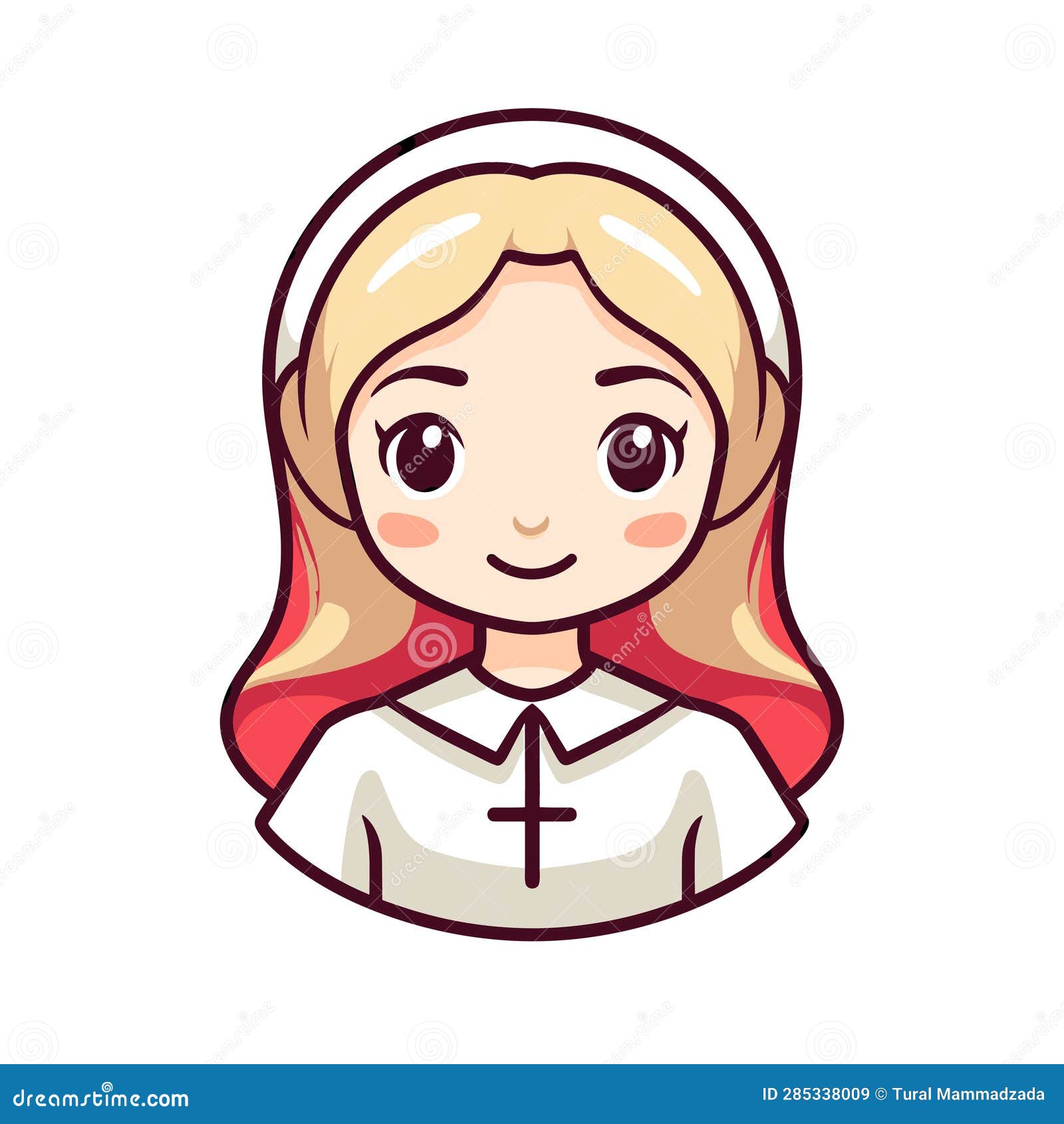 Vector of a Woman Wearing a Red Cape on Her Head, Representing an ...