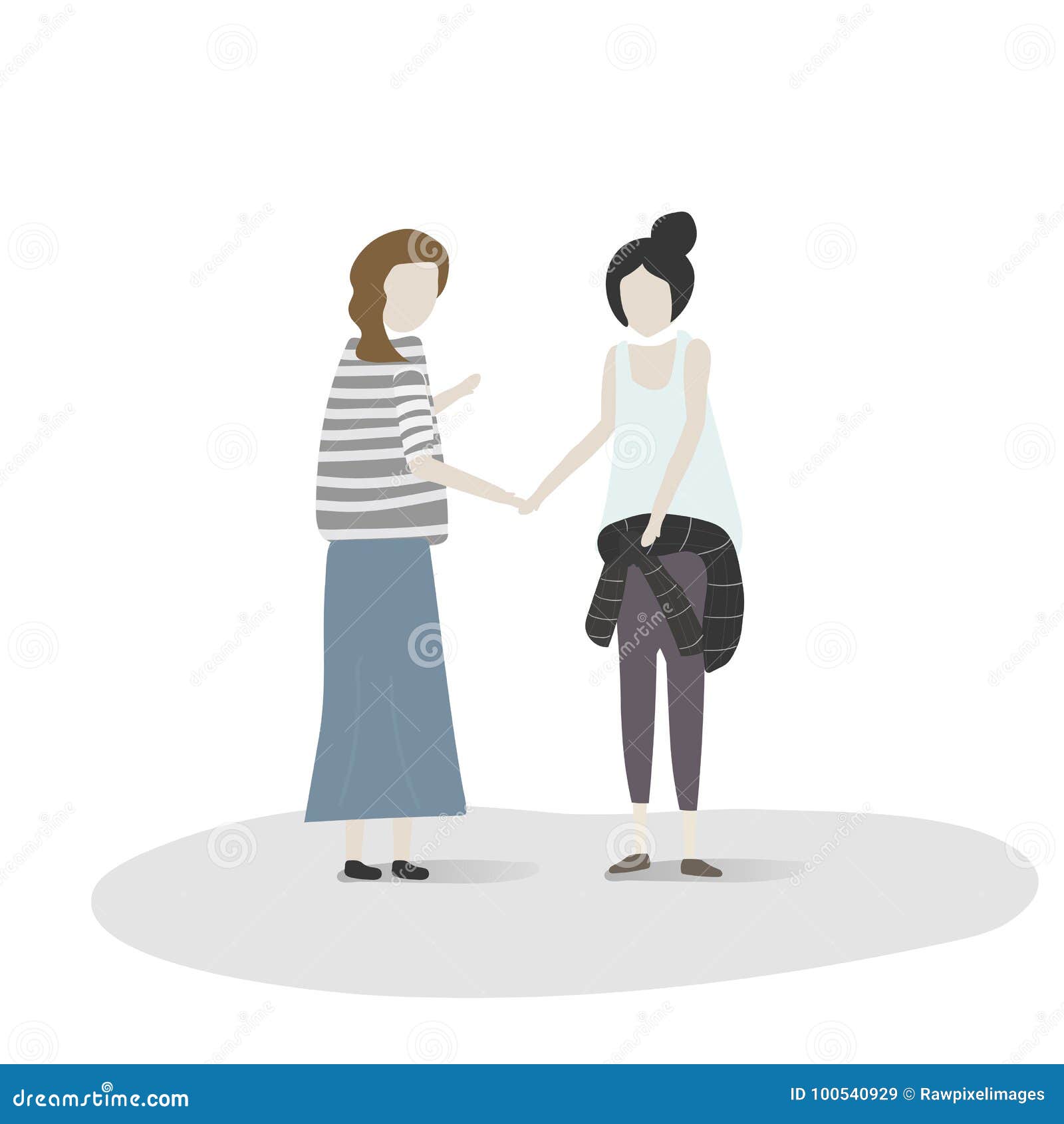 Vector of Women Talk with Each Other Stock Vector - Illustration of ...