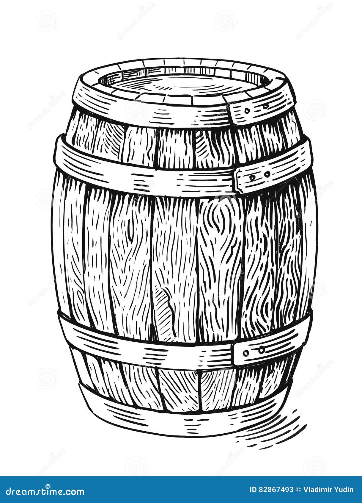 Vector wood barrel stock vector. Illustration of italy - 82867493