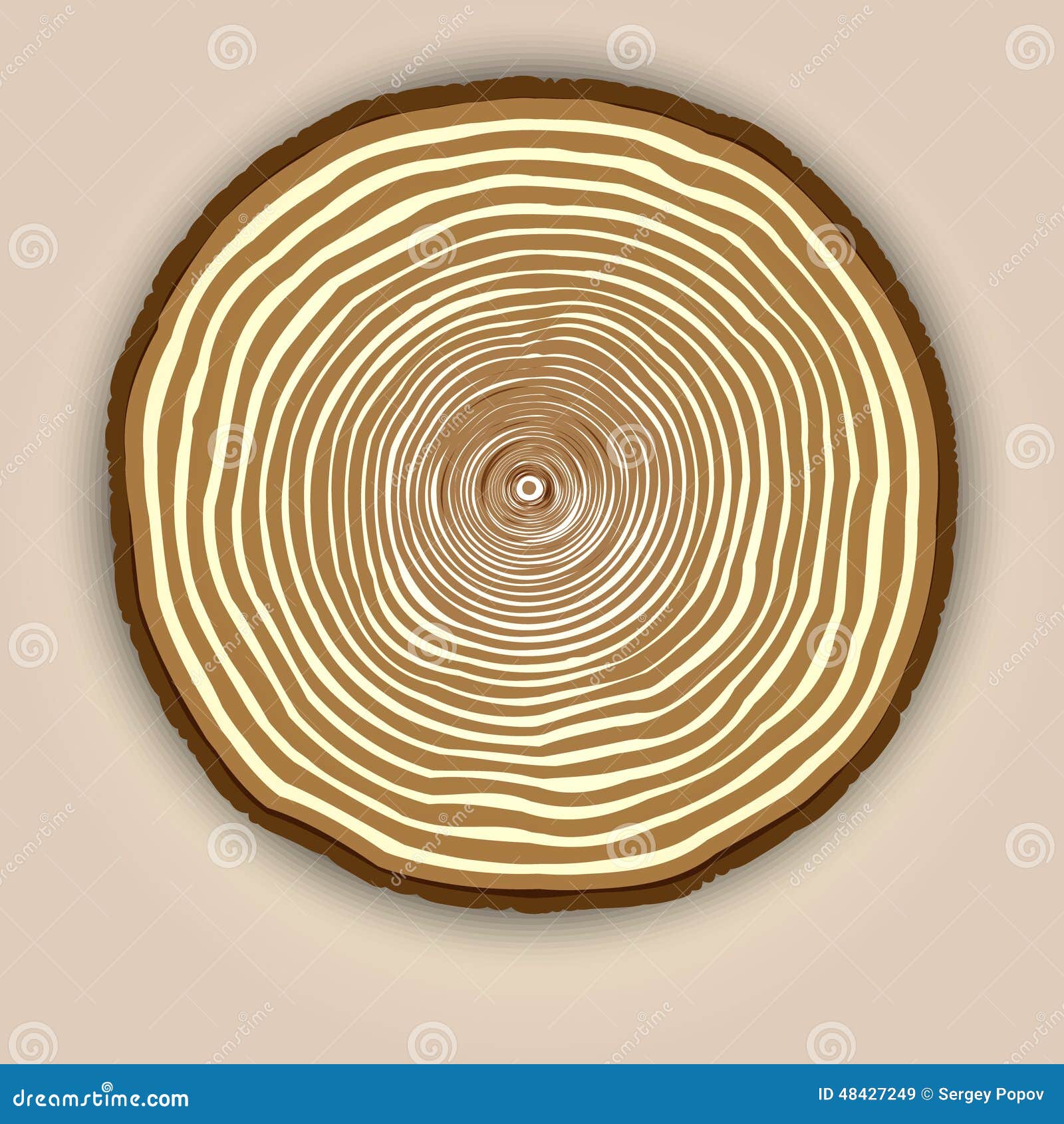 Vector Wood Texture Background with Tree Rings Stock Vector ...