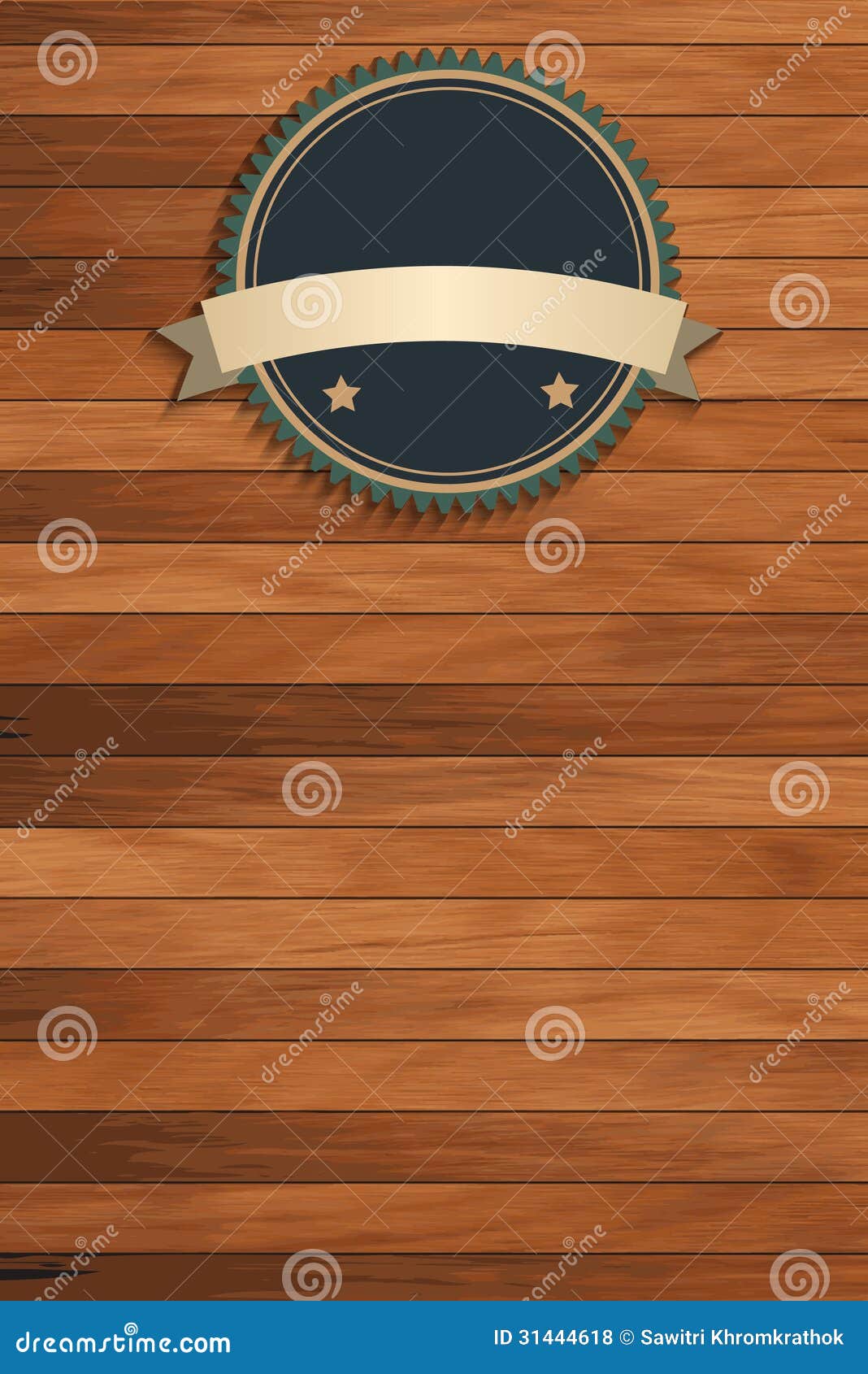 Vector Wood Texture with Vintage Badges Stock Vector - Illustration of ...
