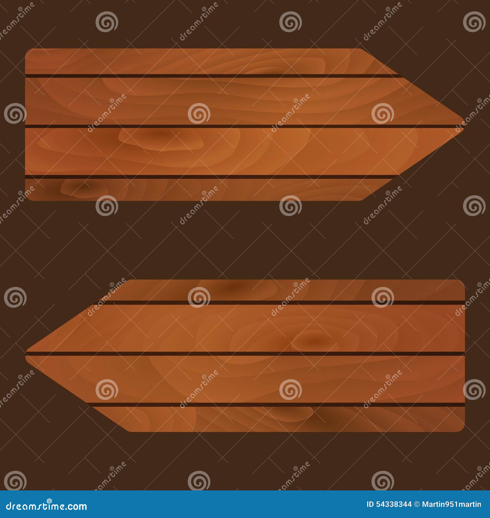 Wooden Banners. Rustic Signboards, Vintage Textured Blank Boards ...