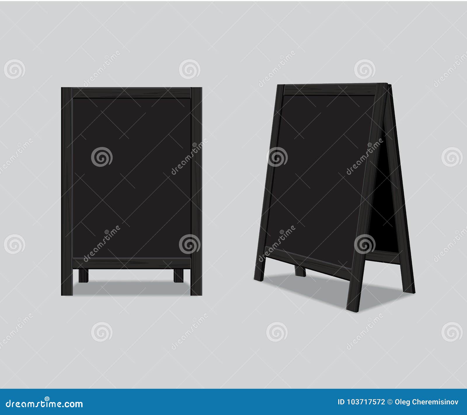 Black Menu Boards Isolated On Transparent Background. Charkboard For ...