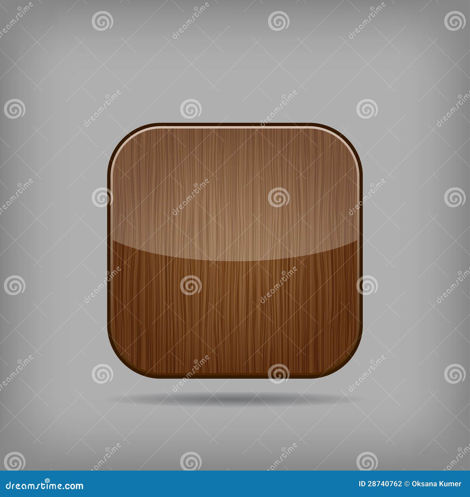 Vector wooden button stock vector. Illustration of tree - 28740762