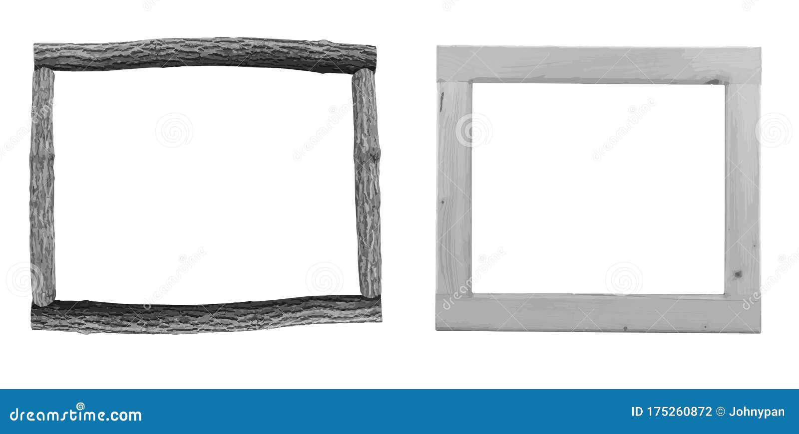 Vector Wooden Frame Illustration Stock Vector - Illustration of color ...