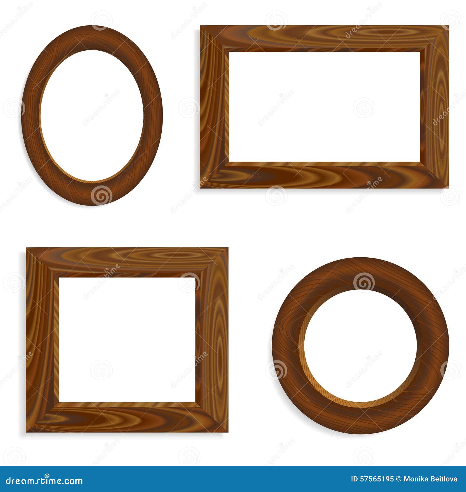 Vector wooden frames stock vector. Illustration of interior - 57565195