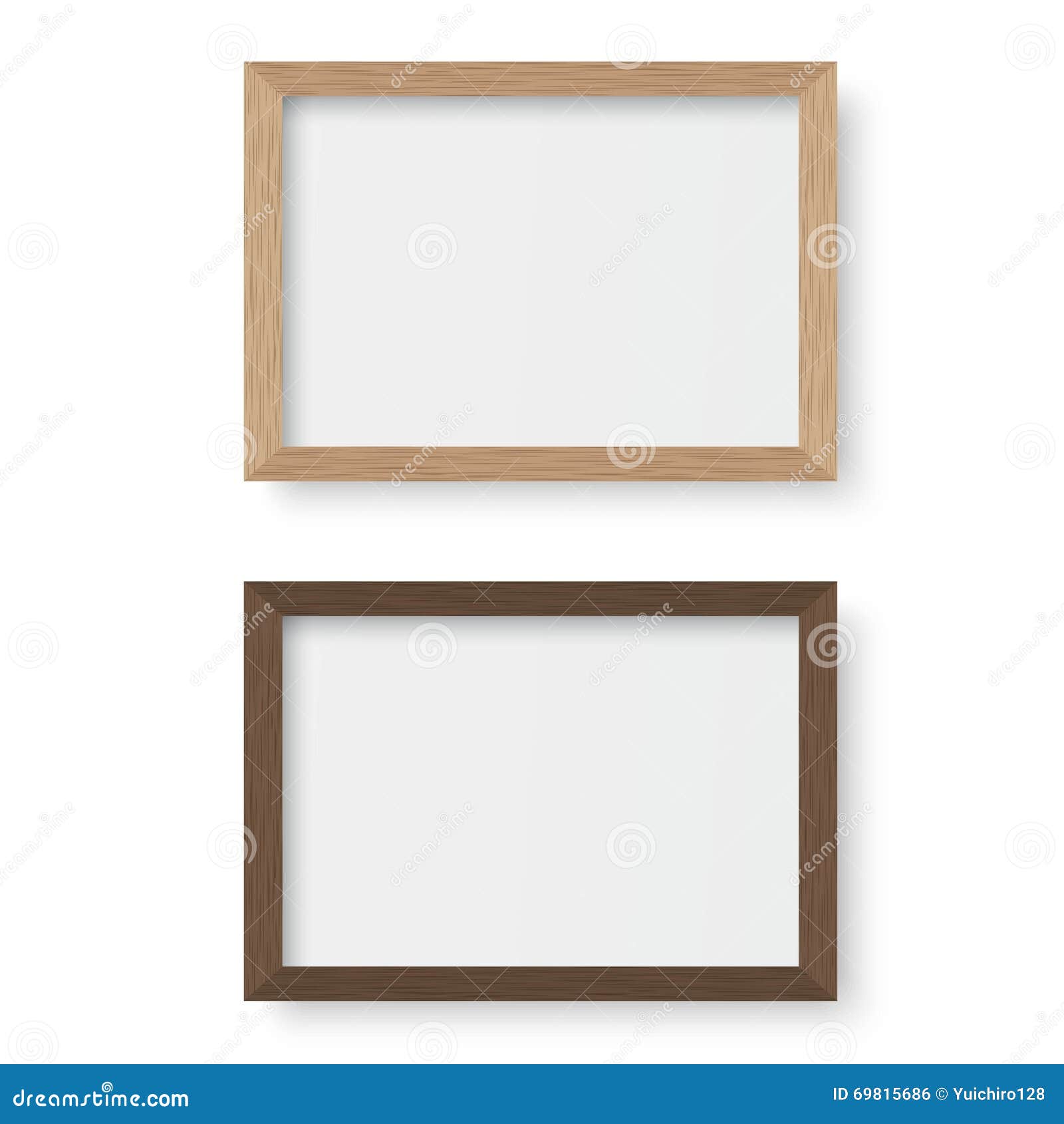 Vector Wooden Picture Frame Stock Vector - Illustration of decoration ...