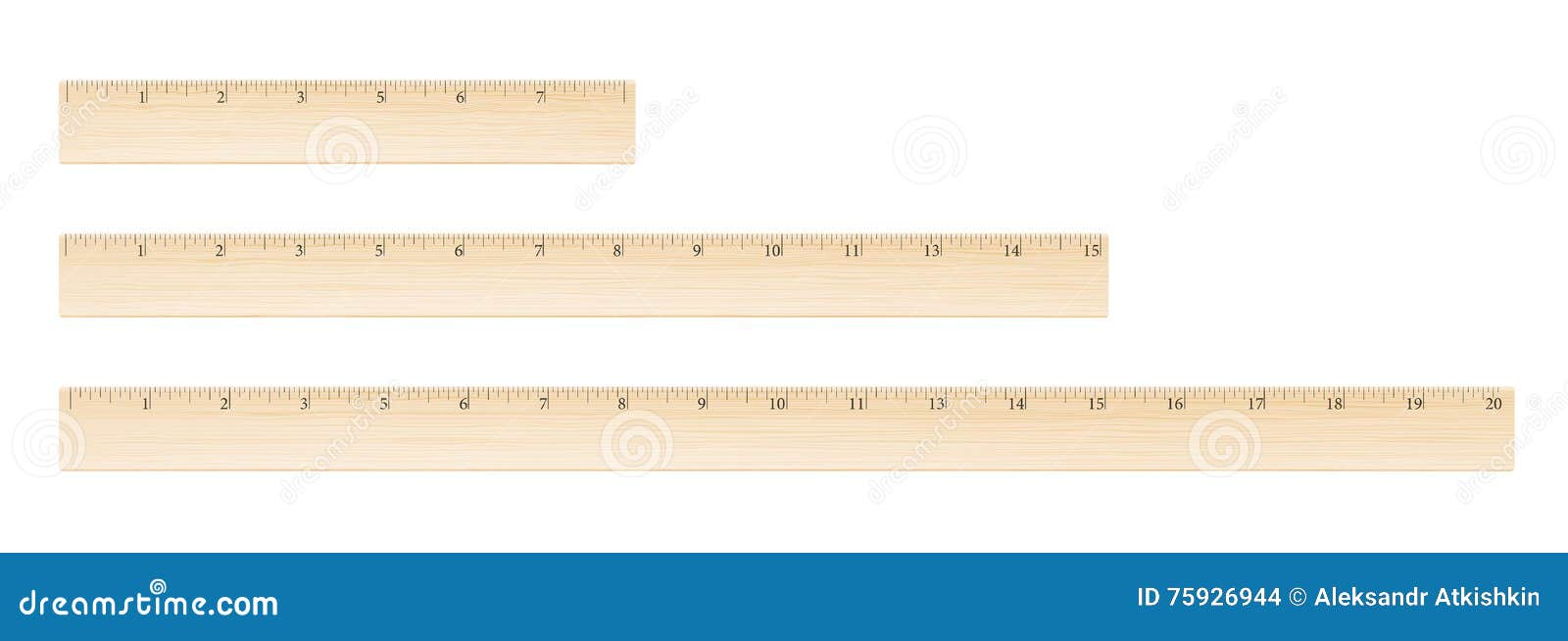 Vector wooden ruler stock vector. Illustration of ruler - 75926944
