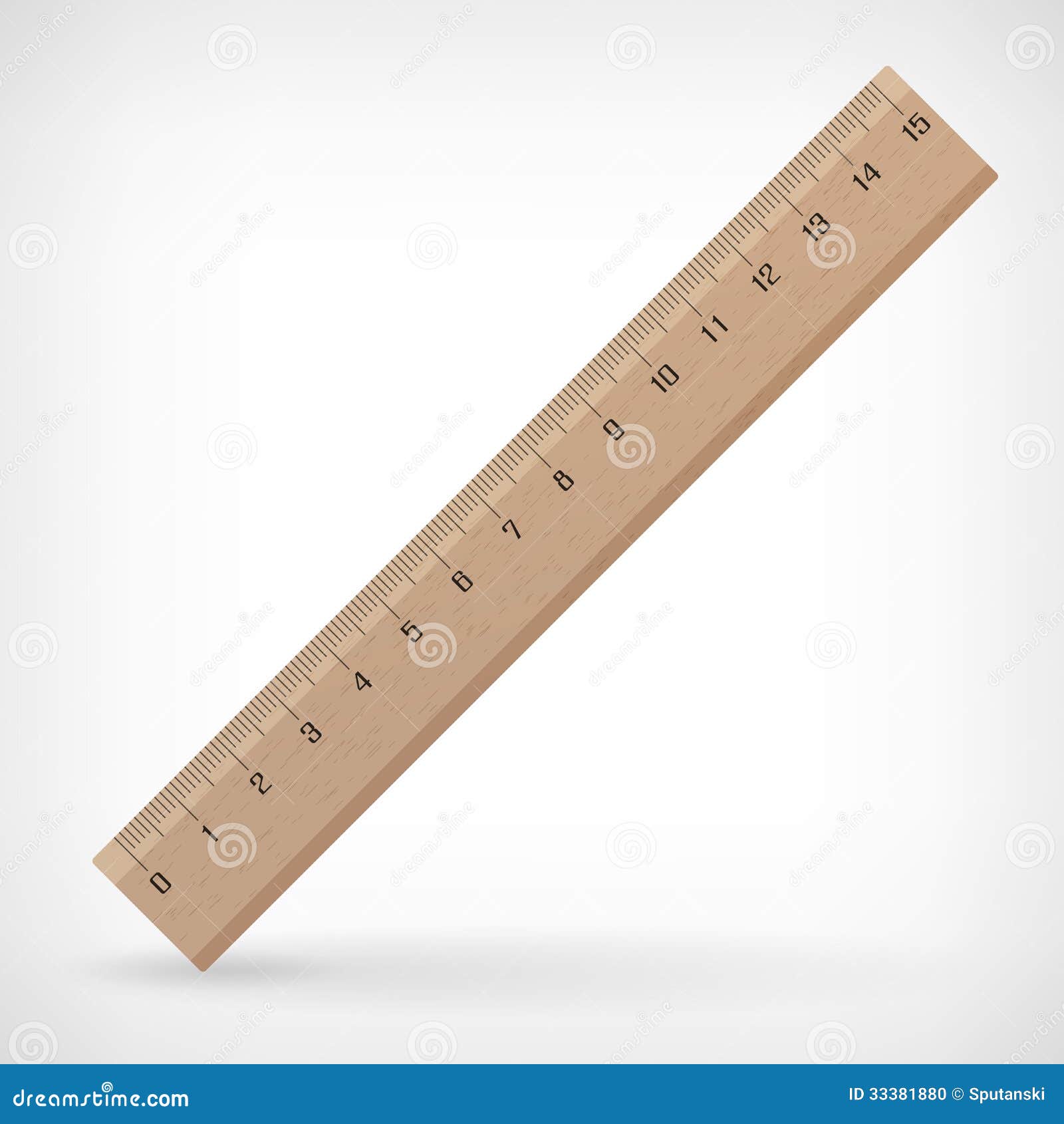 Vector Wooden Ruler Illustration Stock Vector - Illustration of number ...