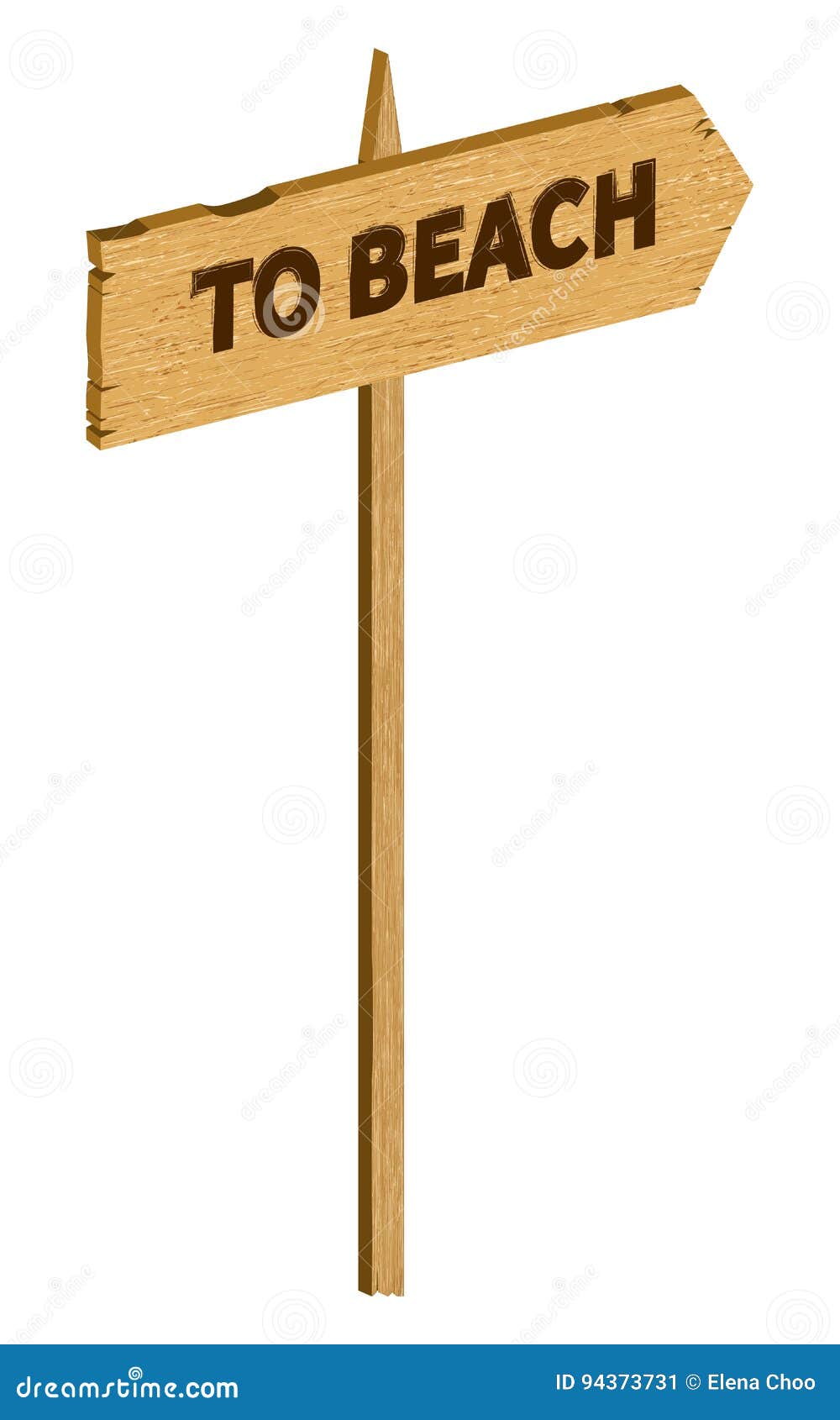 Vector Wooden To Beach Sign Stock Vector - Illustration of backgrounds ...