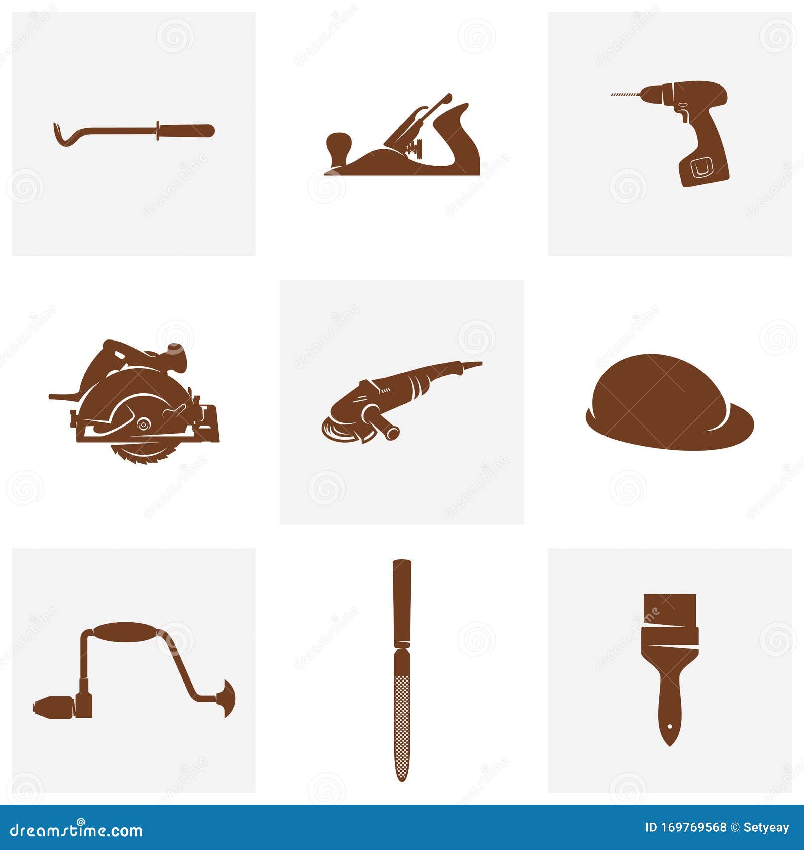 Vector Woodworker Tools Icon Set, Design Symbol, Illustration Stock ...