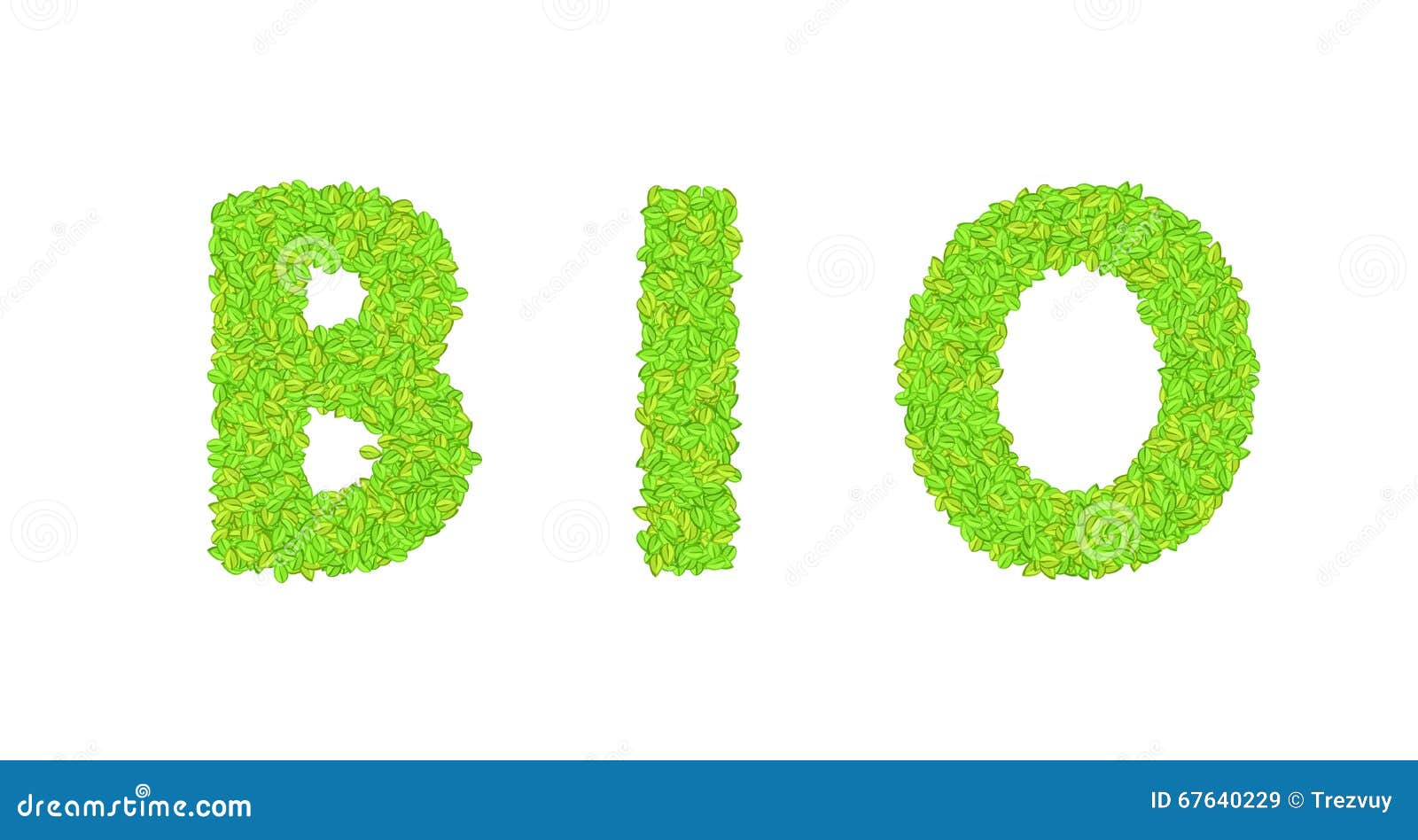 Vector Word Bio with Leaves on a White Stock Vector - Illustration of ...