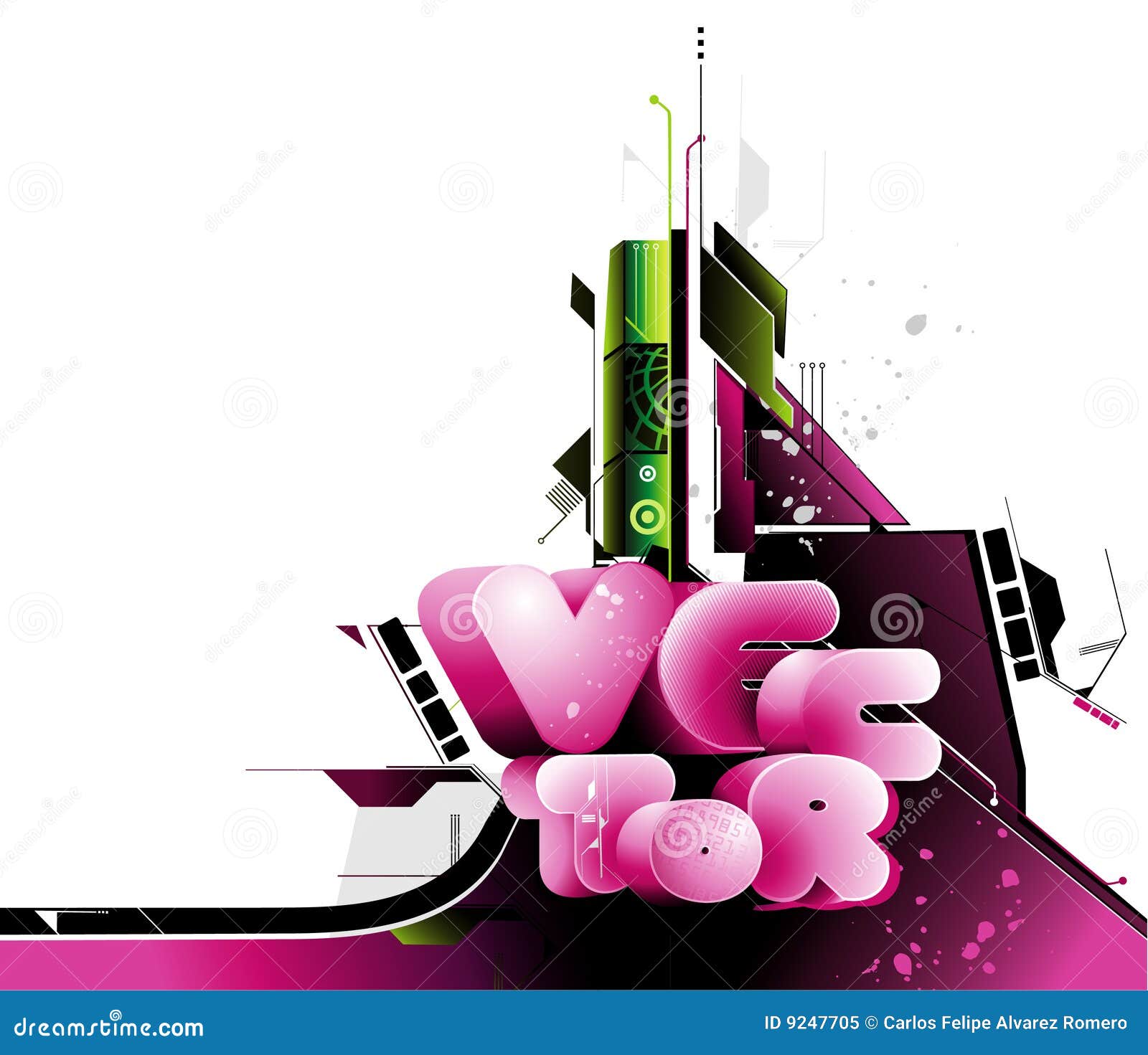Vector word composition stock vector. Illustration of background - 9247705