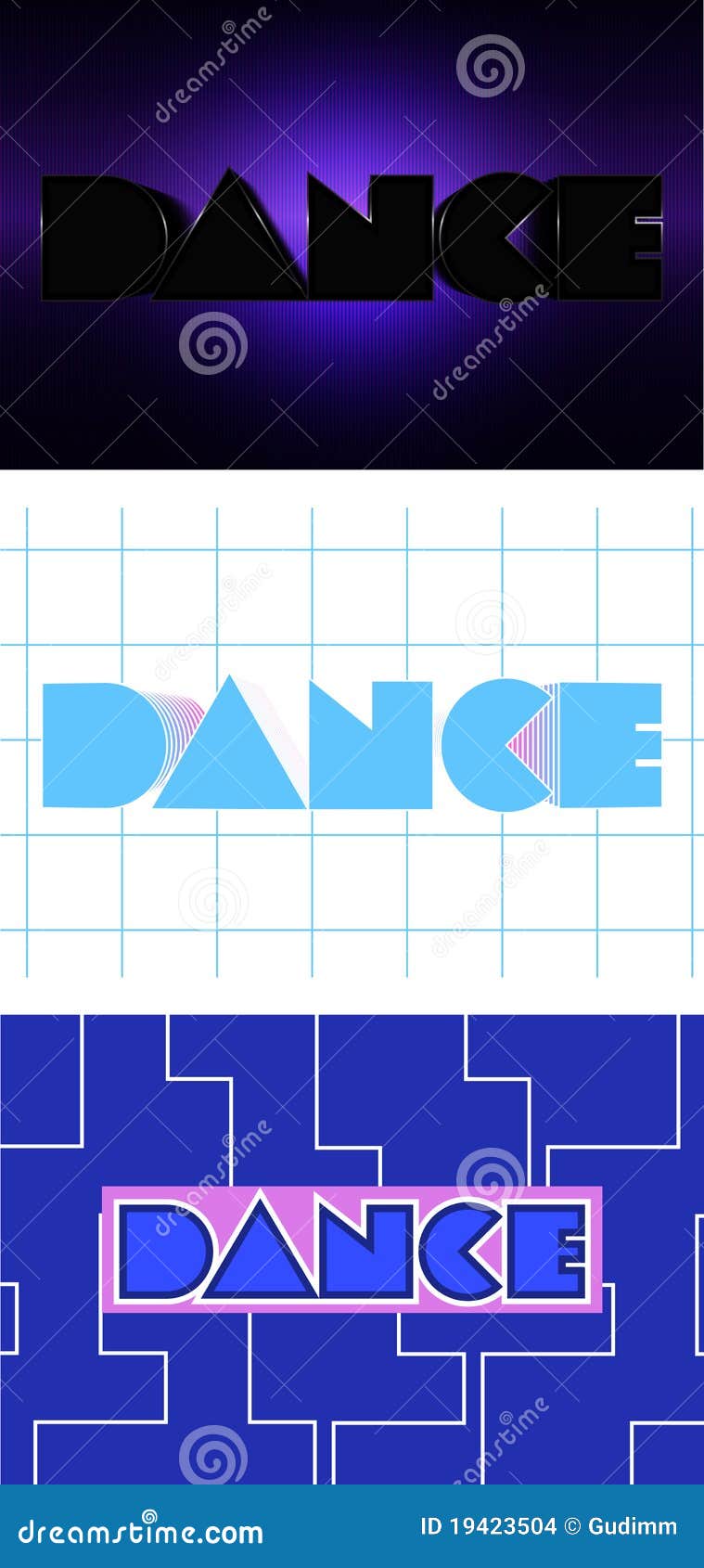 Vector Word Dance Clipart, Set Stock Vector - Illustration of ...