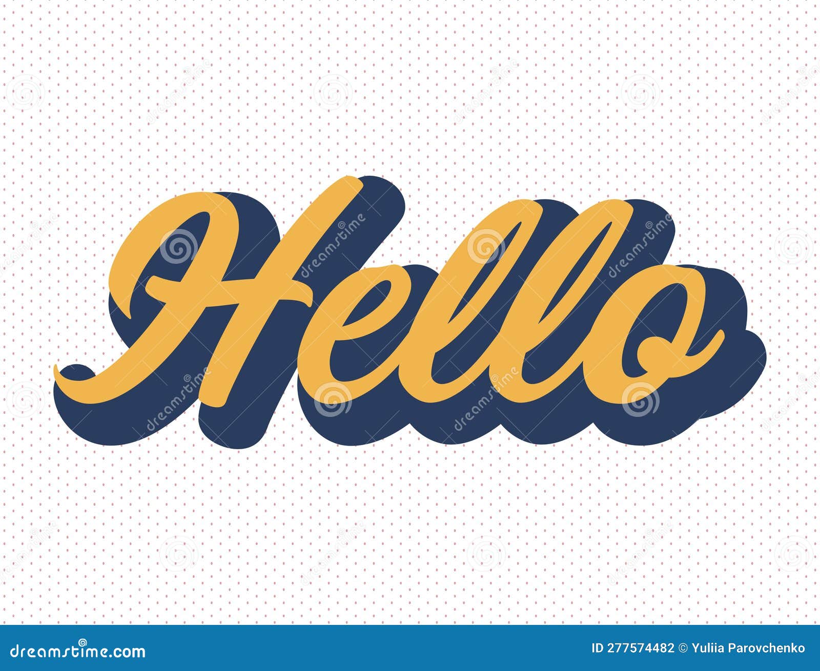 Vector Word Hello Typography Groovy Style Illustration Stock Vector ...