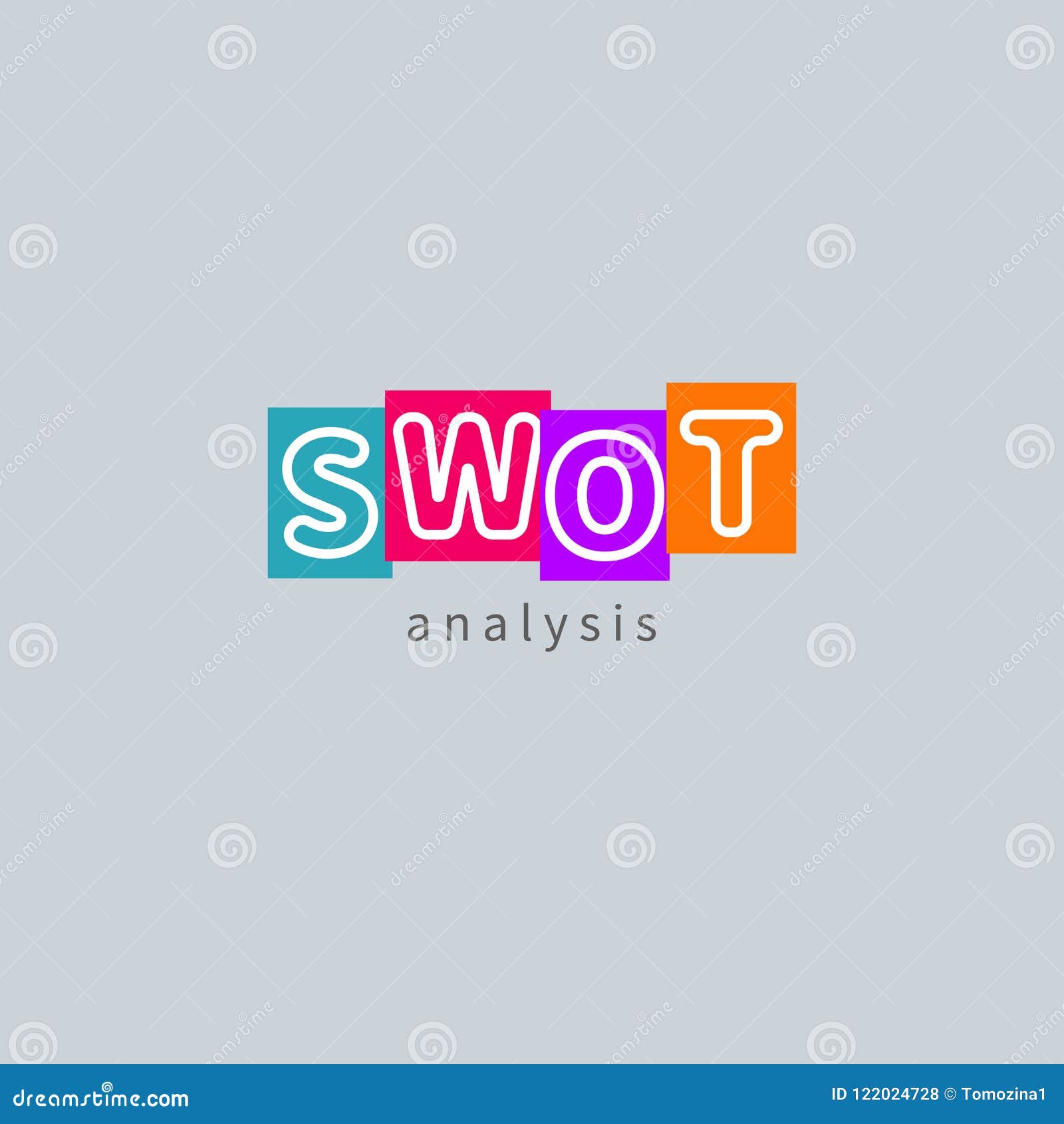 Vector word swot stock vector. Illustration of marketing - 122024728