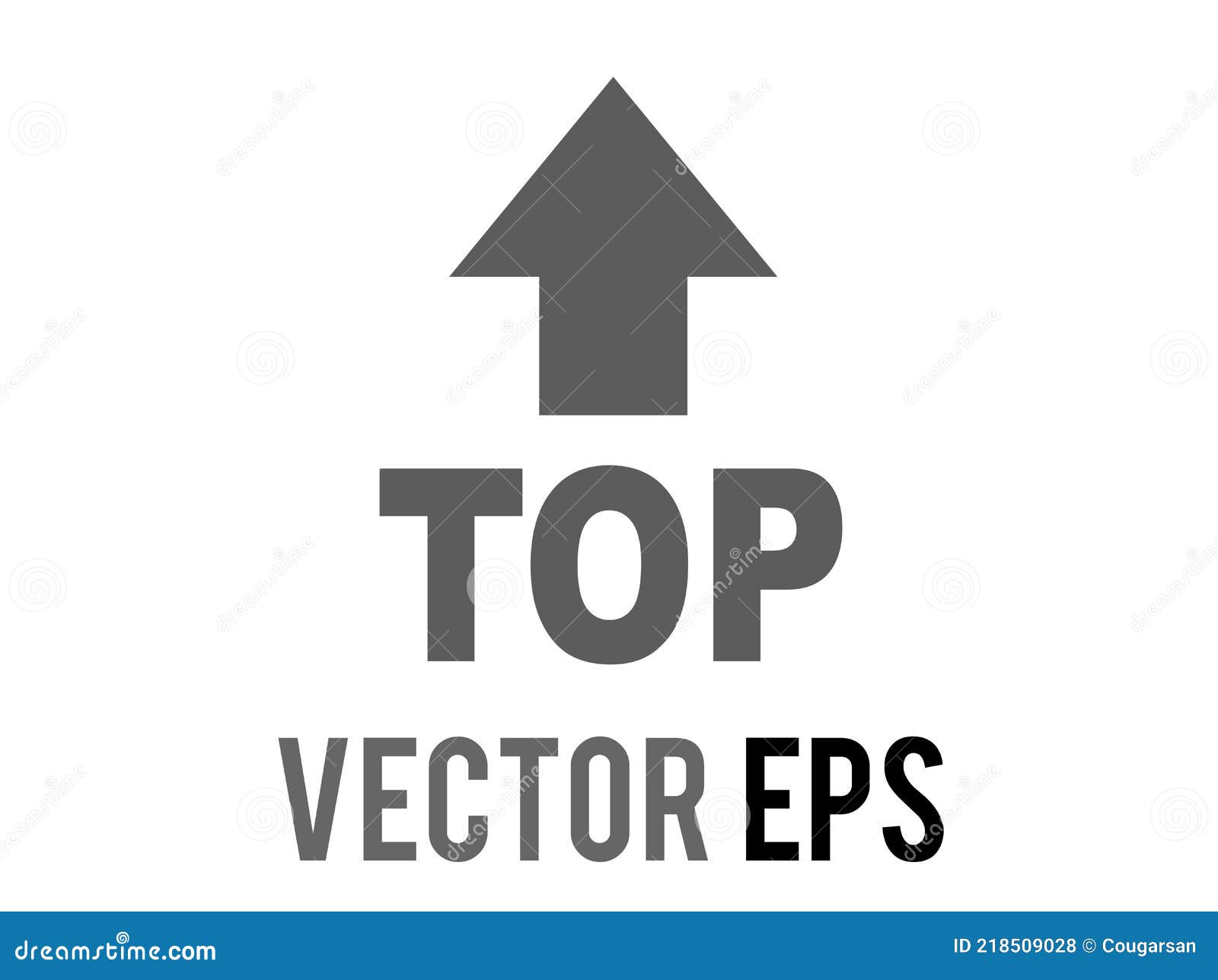 Vector Word Top with an Arrow Icon Pointing Up Above it Stock Vector ...