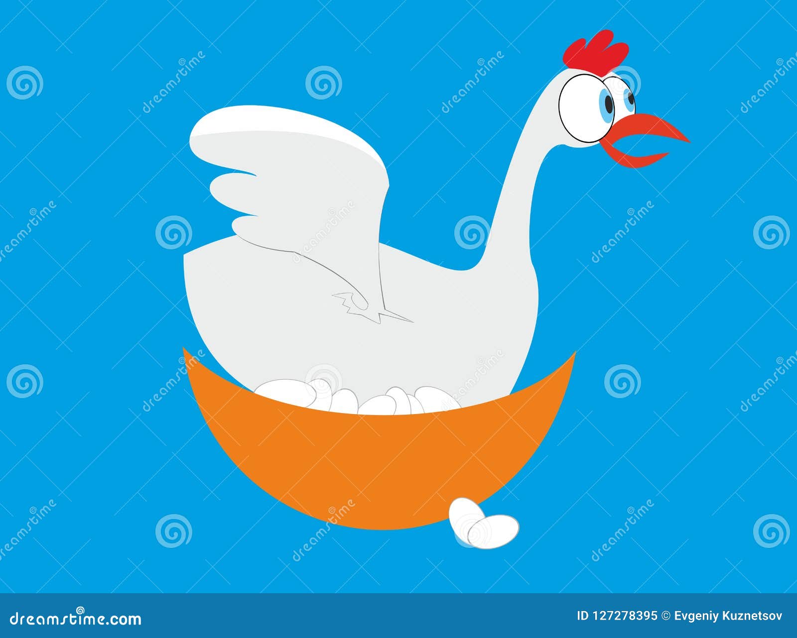 Vector Work of Hen-laying Hen. Stock Vector - Illustration of life ...
