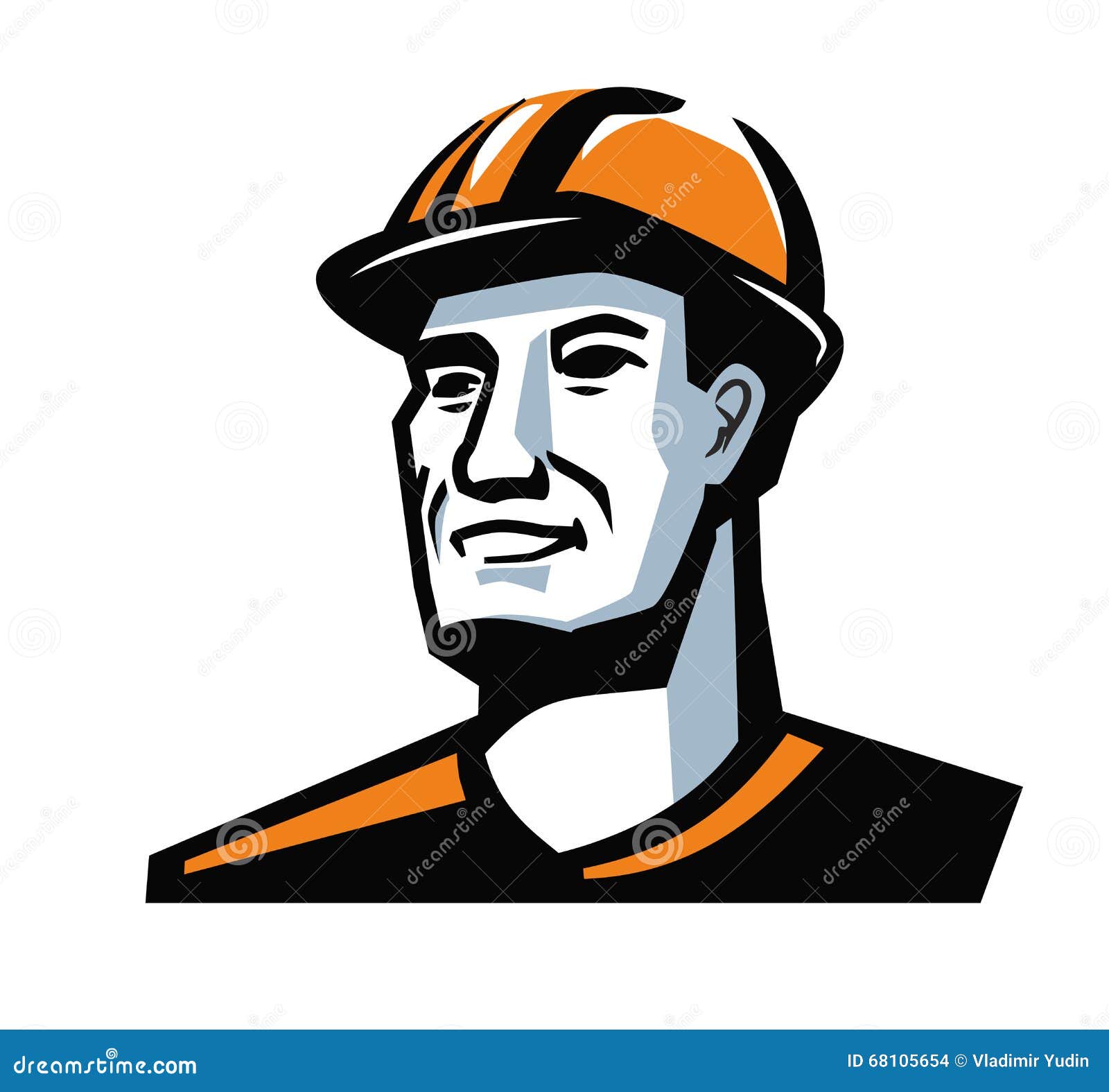 Vector worker man stock vector. Illustration of labor - 68105654