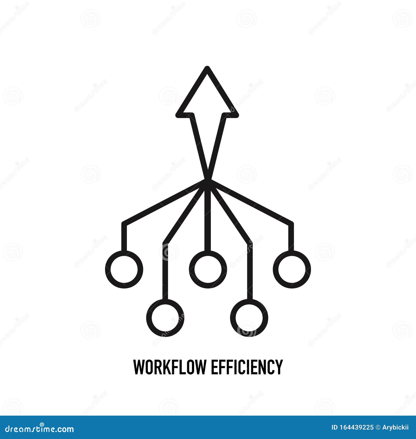 Vector Workflow Efficiency Icon on White Stock Vector - Illustration of ...