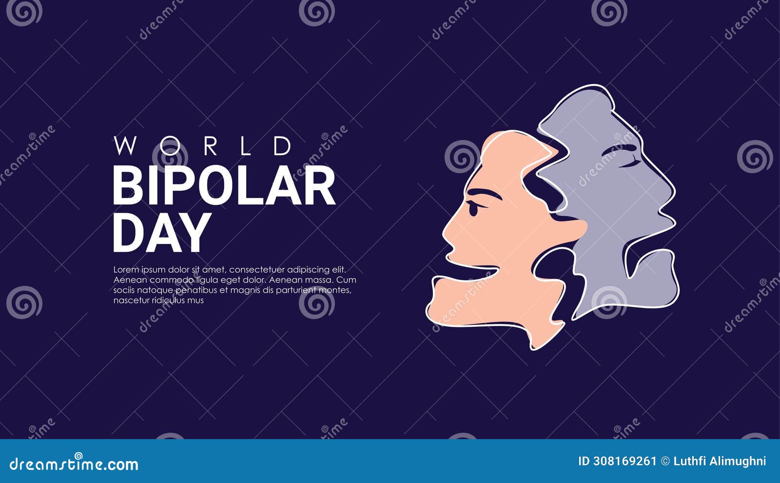 Vector World Bipolar Day Banner Template Stock Illustration ...