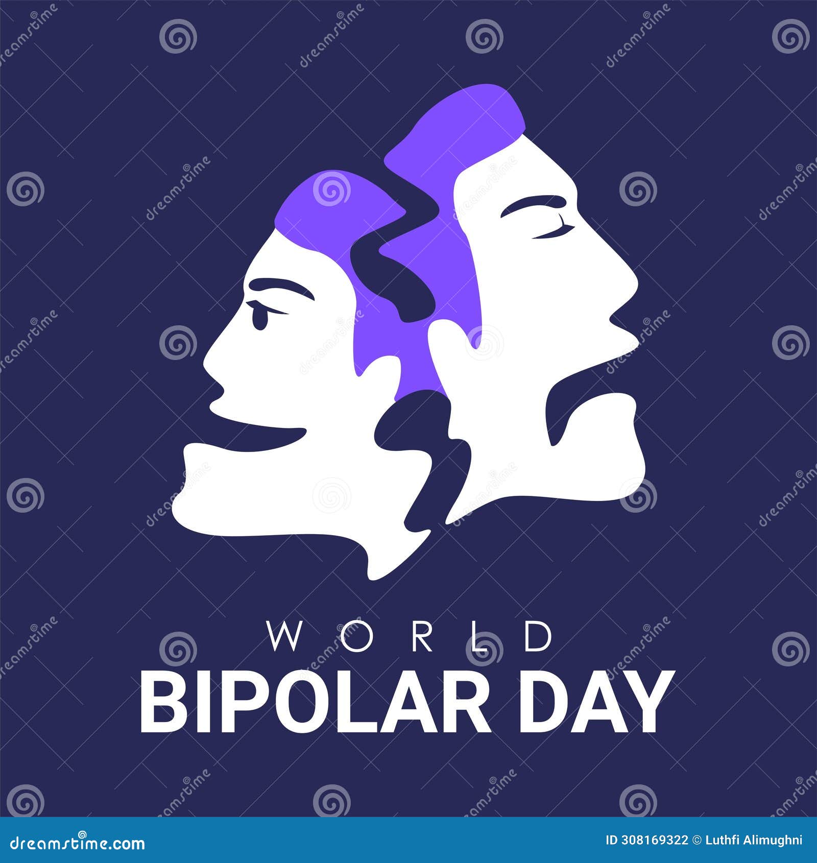 Vector World Bipolar Day Poster Template Stock Illustration ...