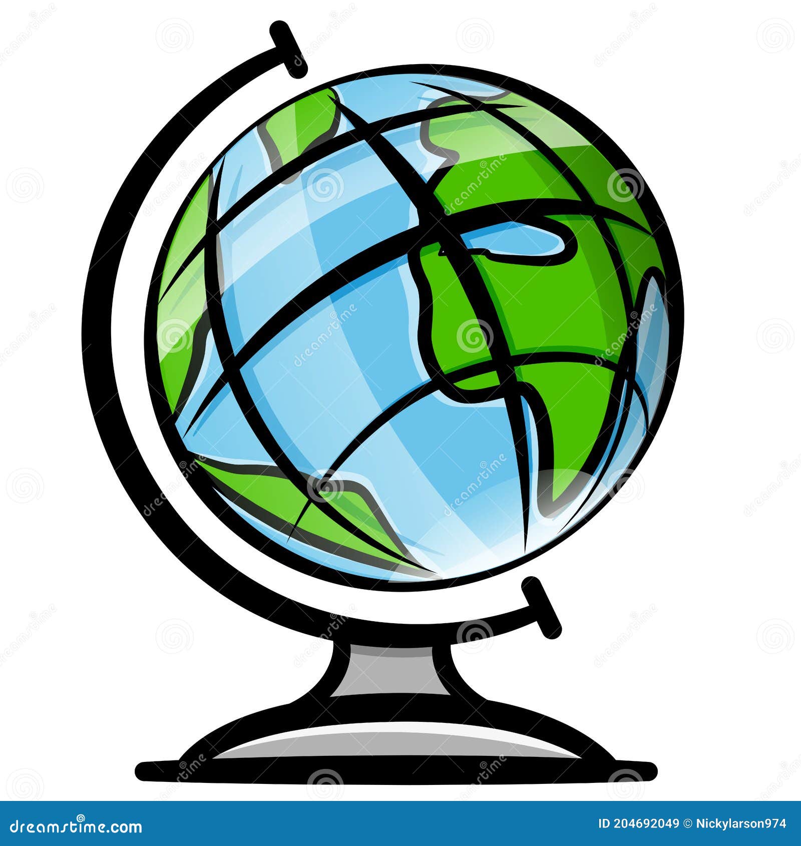 Vector World Globe Cartoon Illustration Stock Vector - Illustration of ...
