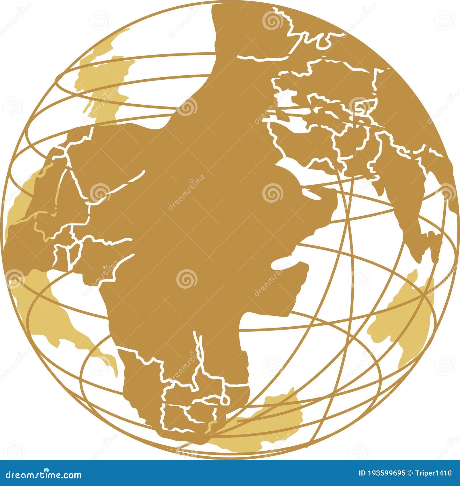 Vector - World globe map stock image. Illustration of earth - 193599695