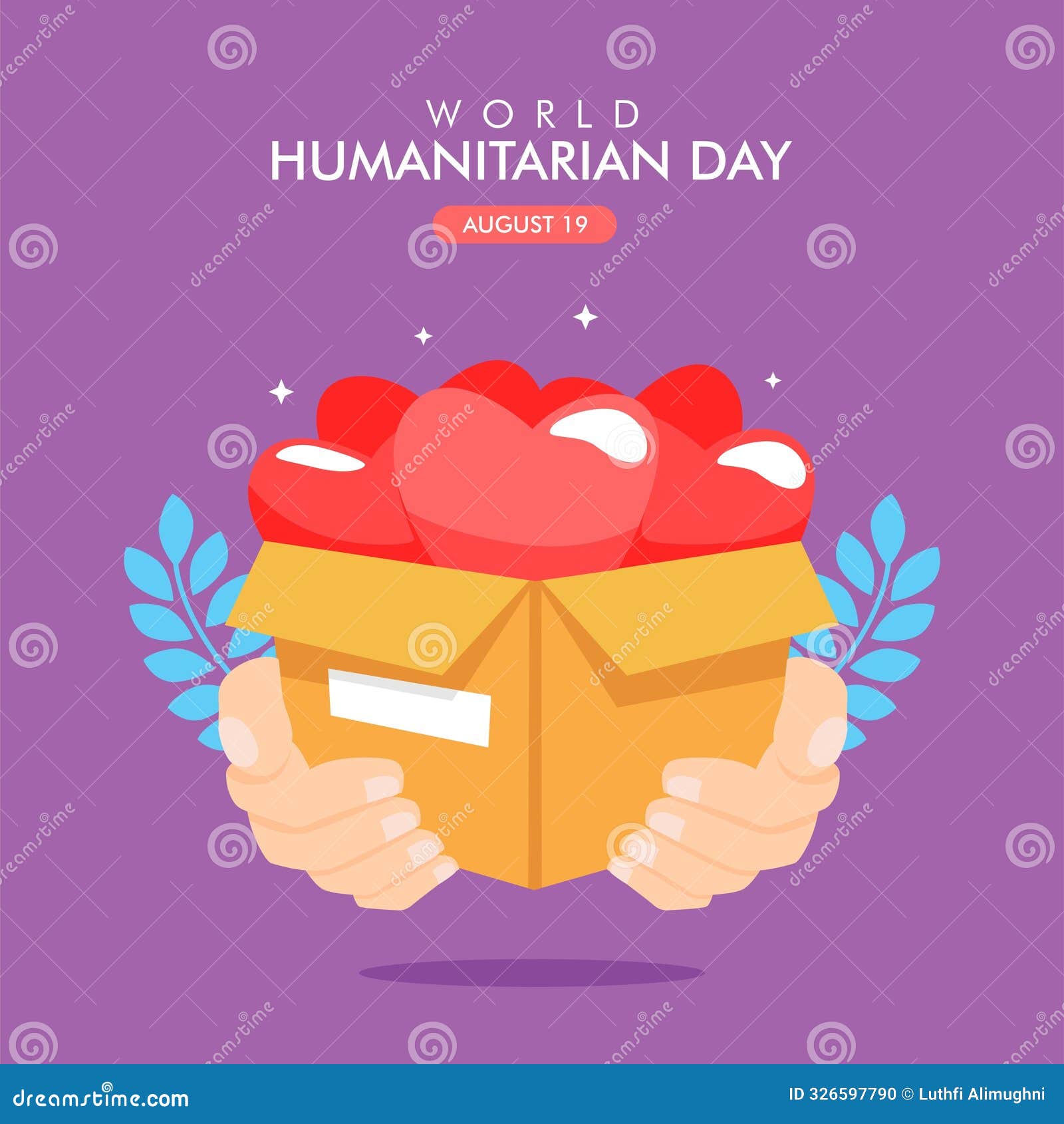 Vector World Humanitarian Day Post Template Stock Illustration ...