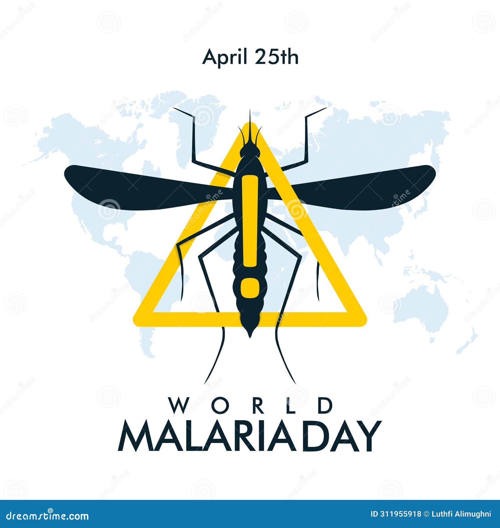 Vector World Malaria Day Post Template Stock Vector - Illustration of ...