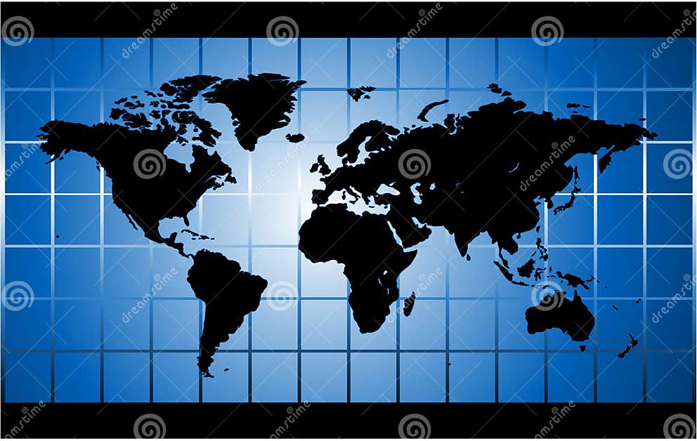 Vector world map stock vector. Illustration of geography - 14535767