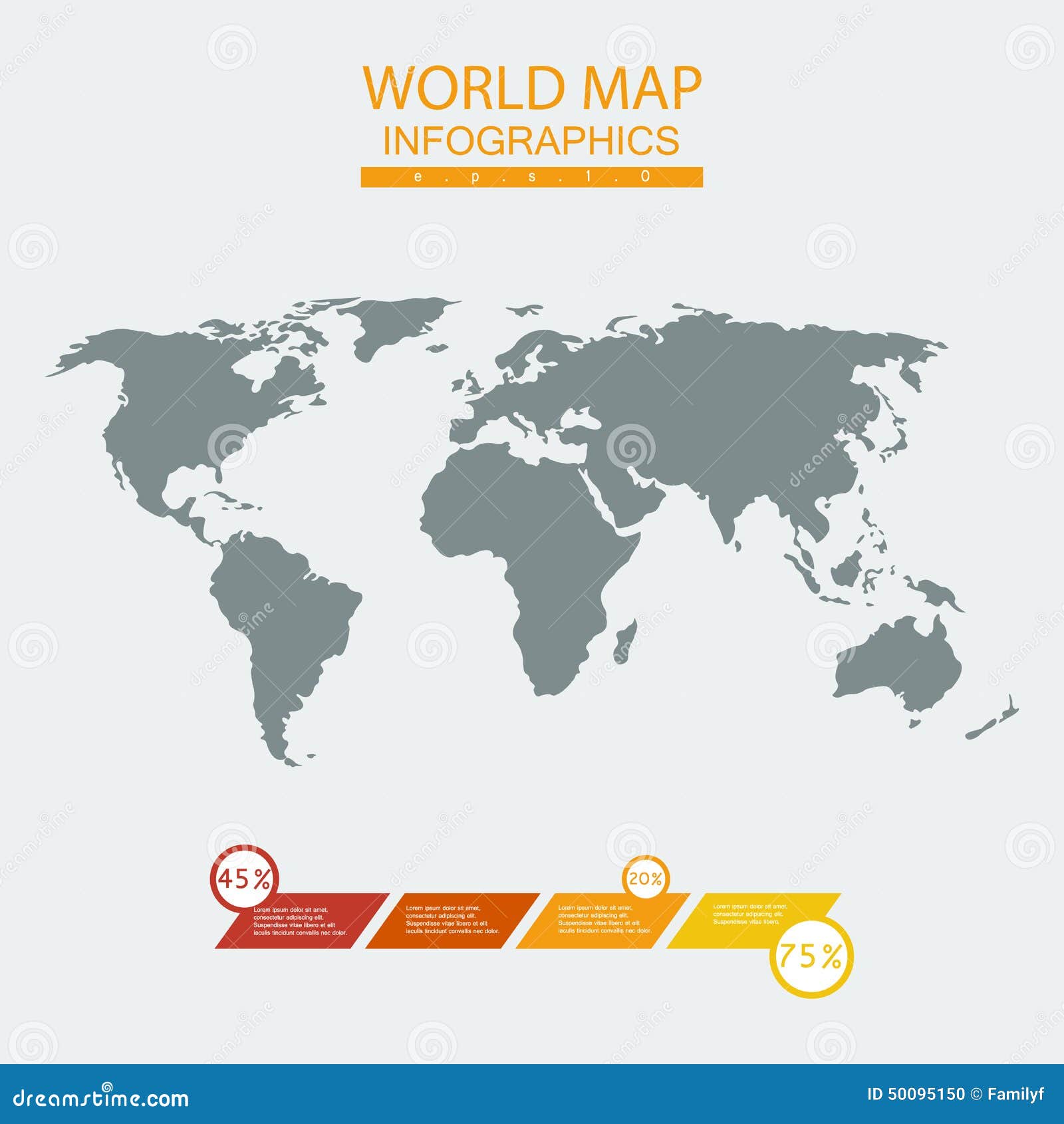 Vector World Map Chart | CartoonDealer.com #50095150