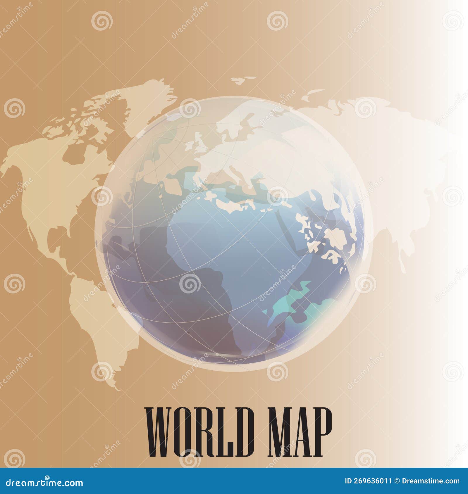 Vector World Map and Communication World Global Commerce Stock Vector ...