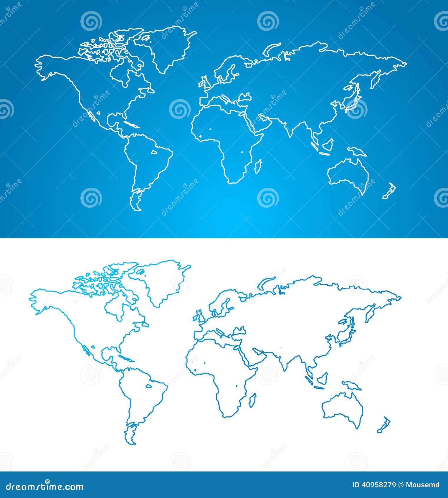 Vector World Map Concept. Contour Stock Vector - Illustration of ...