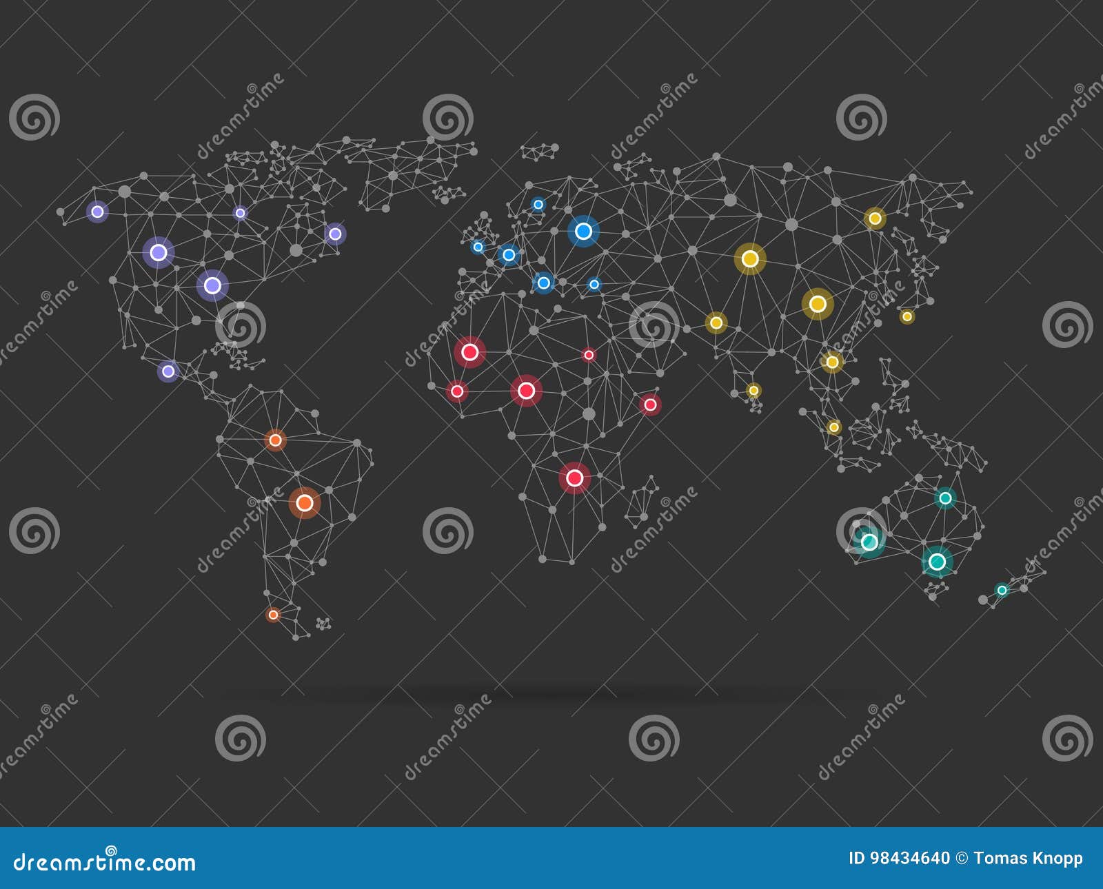 Vector World Map Connection Background Stock Vector - Illustration of ...