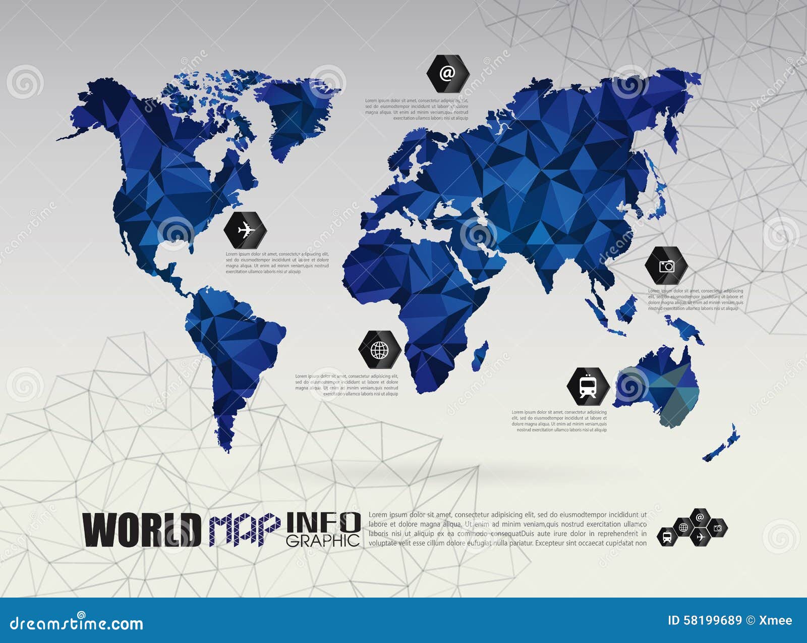 Vector World Map Connection Stock Vector - Illustration of australia ...