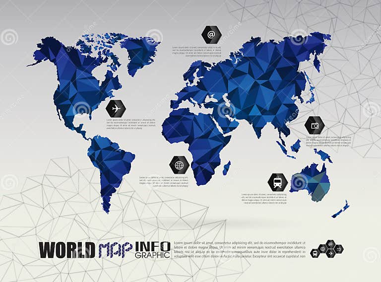 Vector World Map Connection Stock Vector - Illustration of australia ...