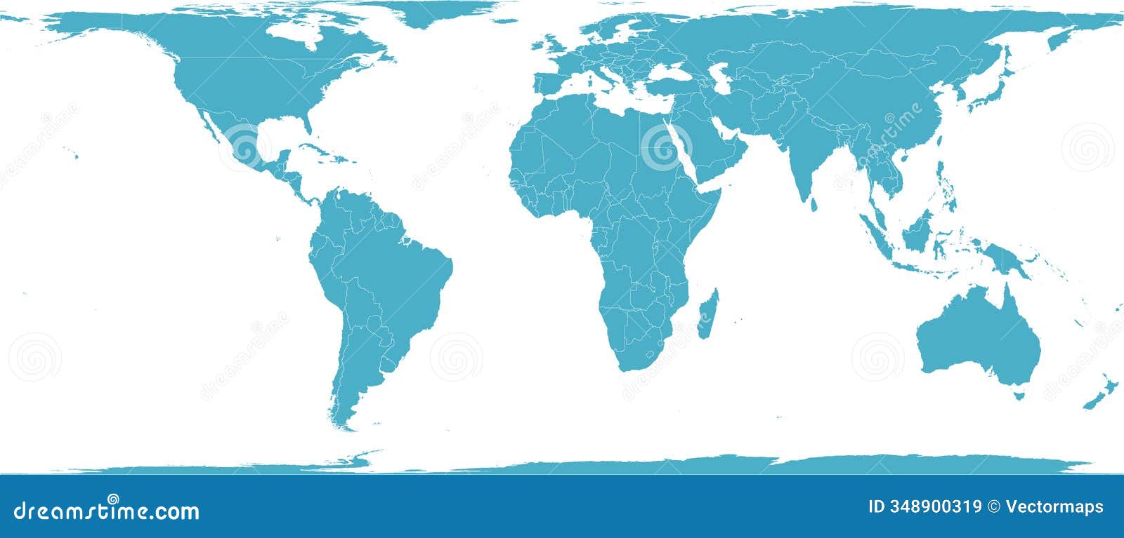 World Map with Country Boundary in NSIDC EASE Grid Global Coordinate ...