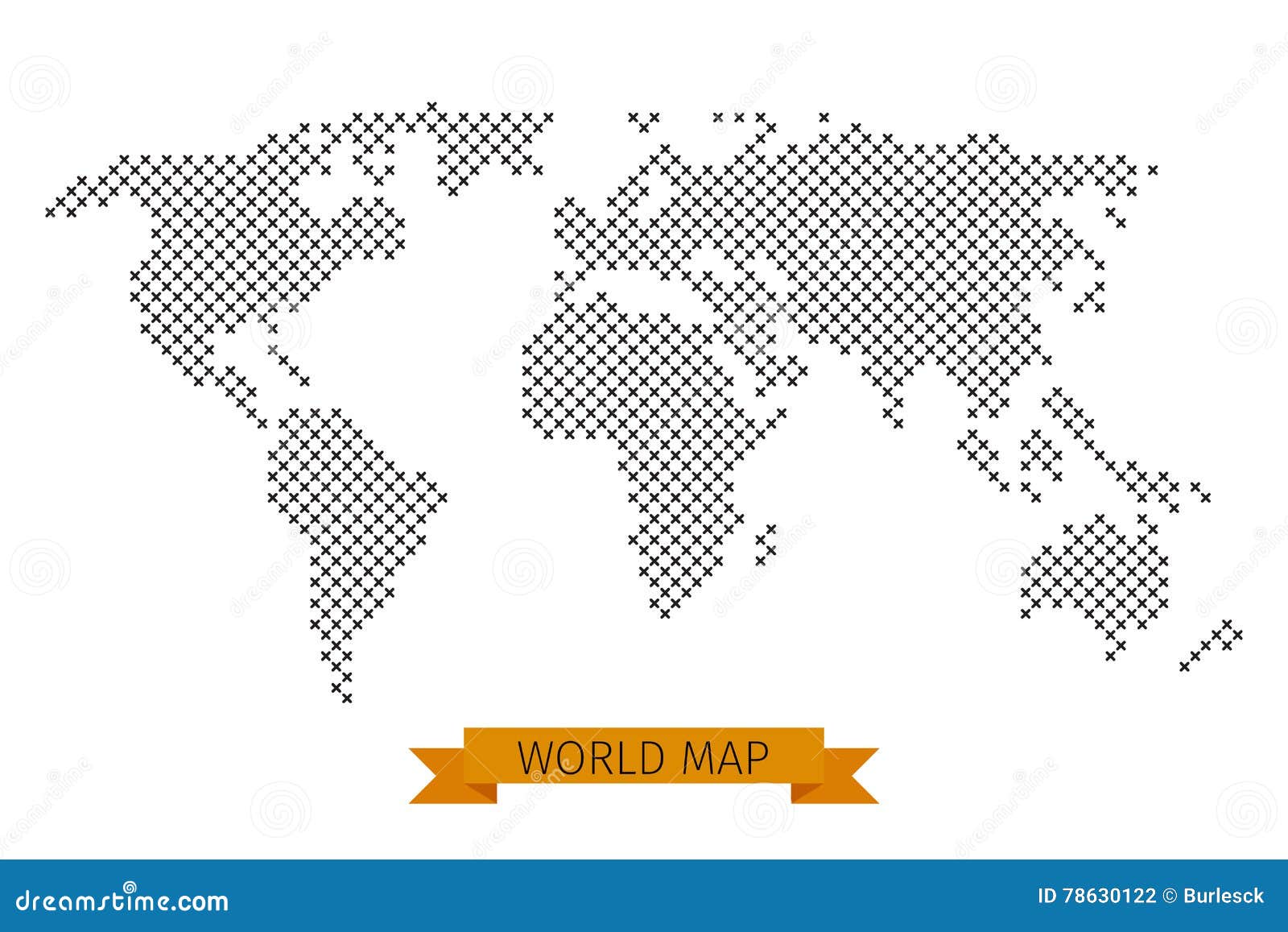 Vector world map cross dot stock vector. Illustration of concept - 78630122