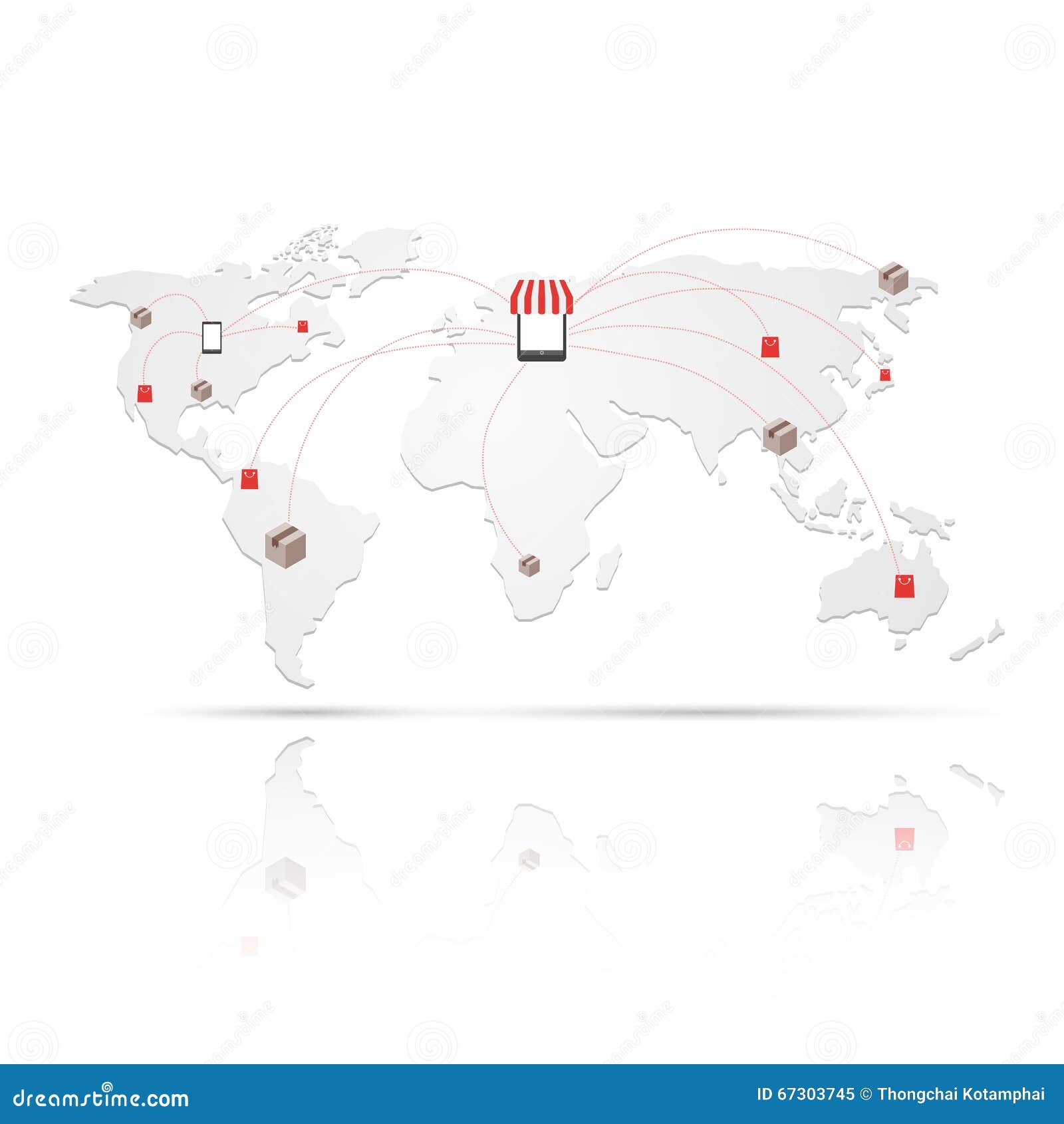 Vector World Map Design Illustration Stock Illustration - Illustration ...