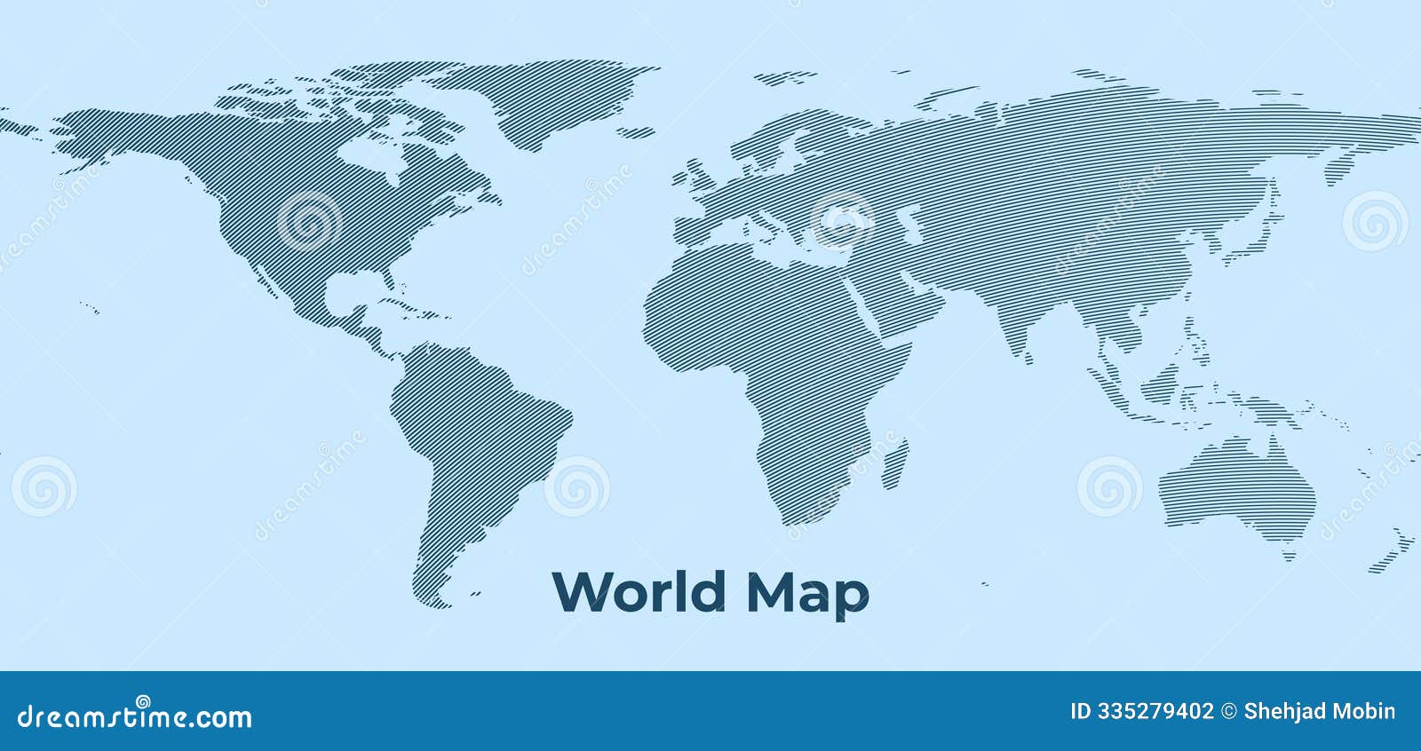 Vector World Map Background with Dot Pattern - Global Dotted Design Stock Illustration ...
