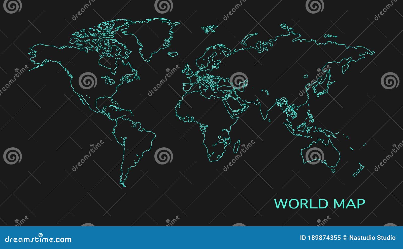 Vector World Map and Flat Design Style Modern. Vector Illustration ...