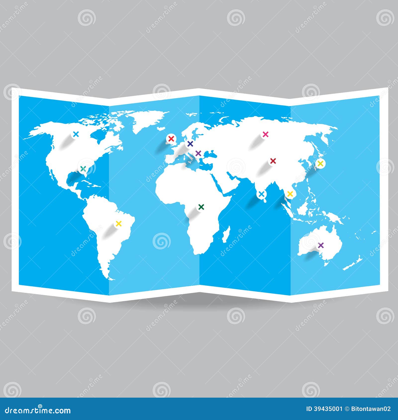 Vector world map stock vector. Illustration of infographic - 39435001