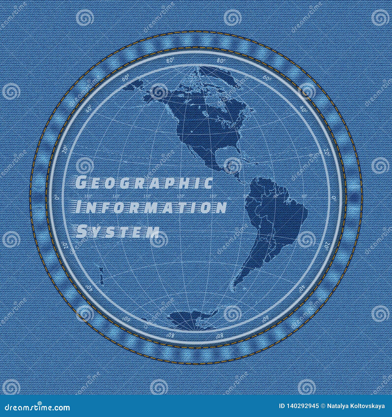 World Map On Denim Jeans Background Stock Photography | CartoonDealer ...